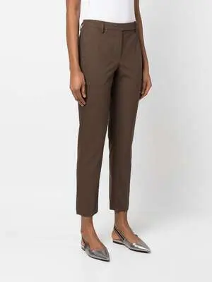 Brunello Cucinelli Cotton Blend Tapered-leg Cropped Trousers