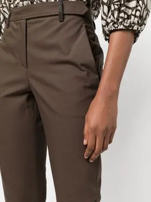 Brunello Cucinelli Cotton Blend Tapered-leg Cropped Trousers