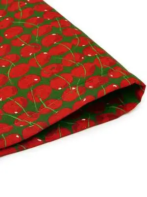 La DoubleJ Cherries Verde-print Tablemats - Red