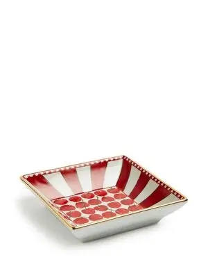 La DoubleJ Cherries Avorio-print Trinket Tray