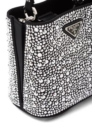 Prada Small Panier Crystal-embellished Tote Bag