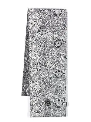 10 CORSO COMO Swirl-print Down-padded Scarf - Black