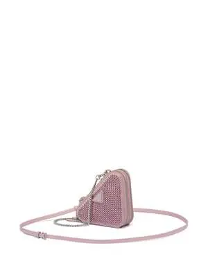 Prada Crystal-embellished Triangle Crossbody Bag