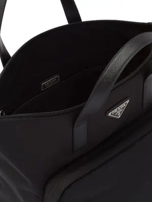 Prada Re-nylon Logo-plaque Tote Bag