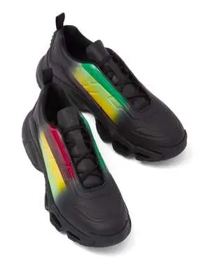 Prada Collision Cross Low-top Sneakers - Green