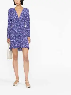 Isabel Marant Étoile Lara Floral-print Mini Dress - Blue