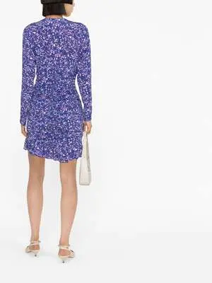 Isabel Marant Étoile Lara Floral-print Mini Dress - Blue