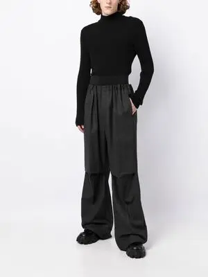 Raf Simons High-waisted Wide-leg Wool Trousers