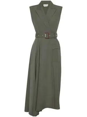 Alexander McQueen Tailored Wool Midi Dress