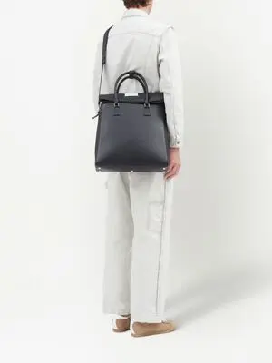MAISON MARGIELA 5ac Leather Backpack - Black
