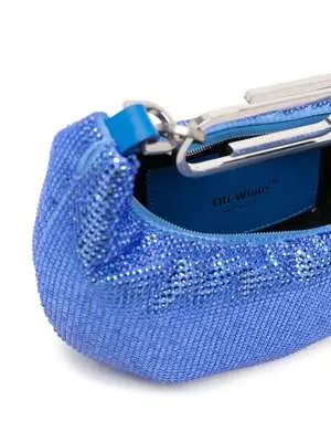 Off-White Paperclip Studded Shoulder Bag - Blue
