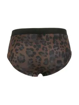 TOM FORD Leopard-print Logo Briefs