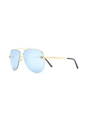 Cartier Tiger Pilot-frame Sunglasses