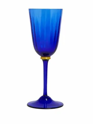 La DoubleJ Rainbow Set Of 8 Wine Glasses - Blue