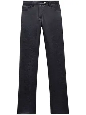 COURREGES Re-edition Vinyl Straight-leg Trousers - Blue