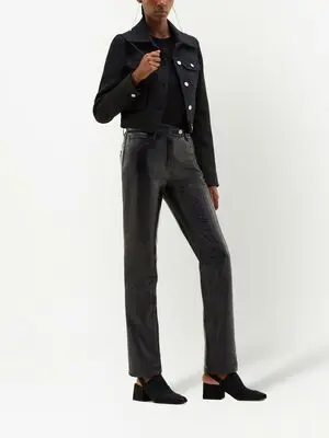 COURREGES Re-edition Vinyl Straight-leg Trousers - Blue