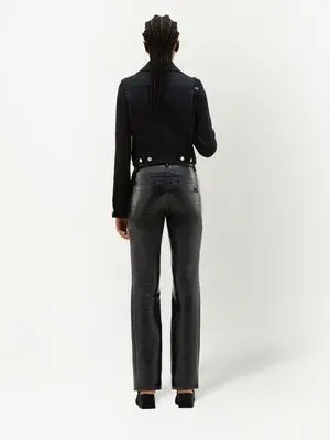 COURREGES Re-edition Vinyl Straight-leg Trousers - Blue