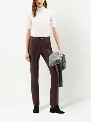 COURREGES Re-edition Vinyl Trousers - Brown