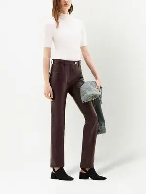 COURREGES Re-edition Vinyl Trousers - Brown