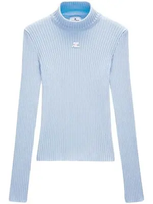 COURREGES Reedition Ribbed Sweater - Blue