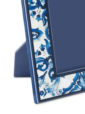 Dolce & Gabbana Majolica-print Photo Frame - Blue