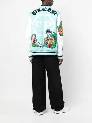 Philipp Plein Hawaii Varsity Bomber Jacket