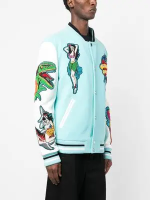 Philipp Plein Hawaii Varsity Bomber Jacket