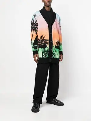 Philipp Plein Hawaii-print Button-up Cardigan