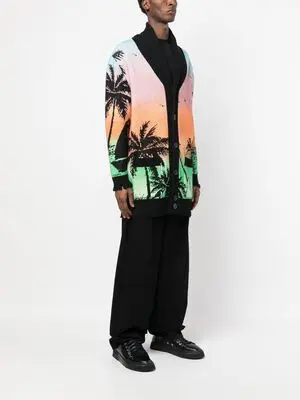 Philipp Plein Hawaii-print Button-up Cardigan