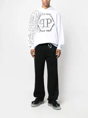 Philipp Plein Skull And Bones Cotton Hoodie - White