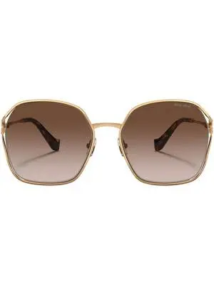 Miu Miu Round Frame Sunglasses - Metallic