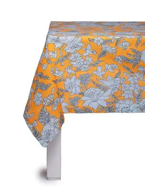 La DoubleJ Lilium Zafferano-print Tablecloth - Yellow