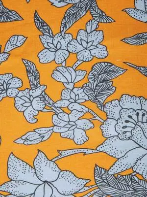 La DoubleJ Lilium Zafferano-print Tablecloth - Orange