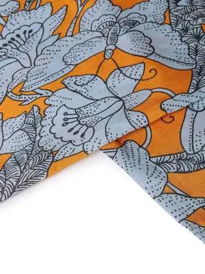 La DoubleJ Lilium Zafferano-print Tablecloth - Orange