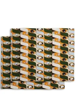 La DoubleJ Third Eye-print Tablemats - Green