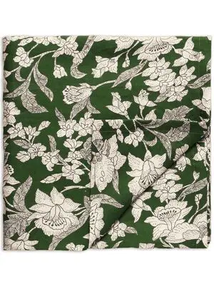 La DoubleJ Lilium Avorio-print Tablecloth - Green