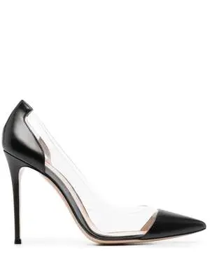 GIANVITO ROSSI Plexi 105mm Transparent Pumps - Black