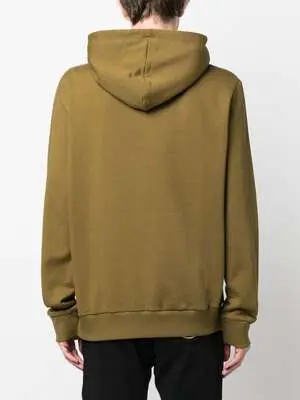 Balmain Logo-print Drawstring Hoodie - Green