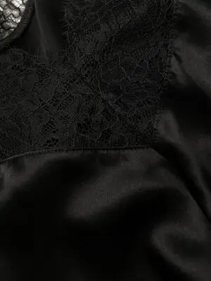 MAISON CLOSE Rendez-vous Lace-trim Camisole - Black