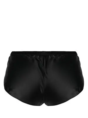 MAISON CLOSE Rendez-vous Silk Mini Shorts - Black