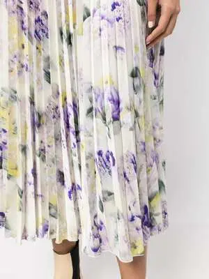 Off-White Drawstring Pleated Skirt