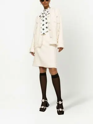 Dolce & Gabbana Single-breasted Tweed Jacket - Neutrals