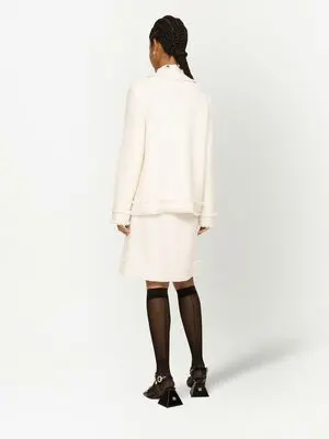 Dolce & Gabbana Single-breasted Tweed Jacket - Neutrals