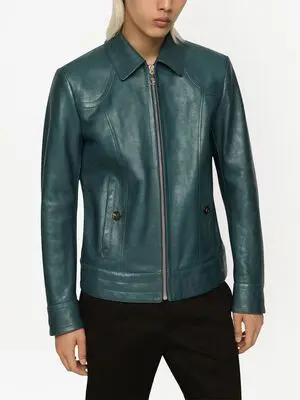 Dolce & Gabbana Leather Zip-up Jacket