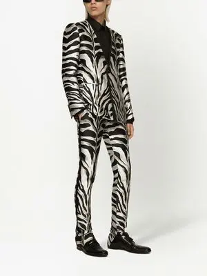 Dolce & Gabbana Zebra-print Lamé Jacquard Blazer