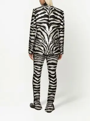 Dolce & Gabbana Zebra-print Lamé Jacquard Blazer
