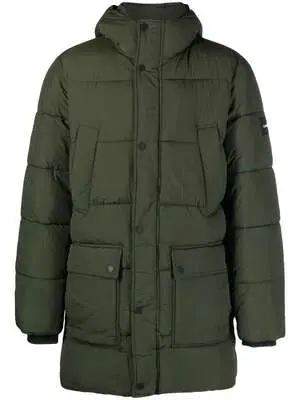 Calvin Klein Patch Hooded Puffer Coat