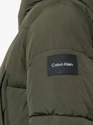 Calvin Klein Patch Hooded Puffer Coat