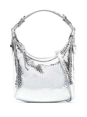 By Far Cosmo Metallic Top-handle Bag - Silver