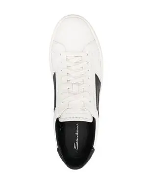 Santoni Leather Low-top Sneakers - White
